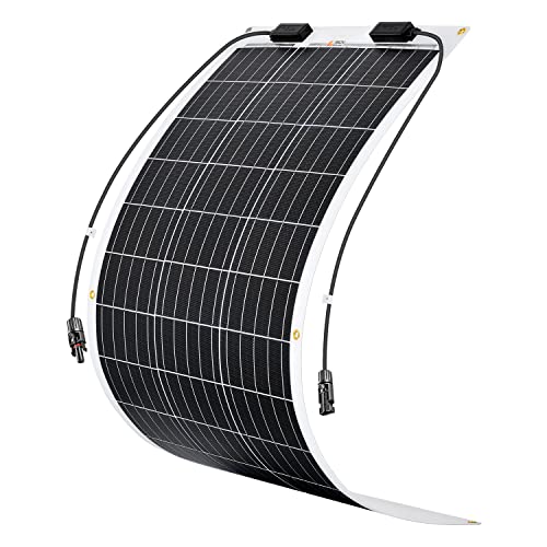 RICH SOLAR 100 Watt 12 Volt Extremely EFTE Flexible Monocrystalline Solar Panel Ultra Lightweight