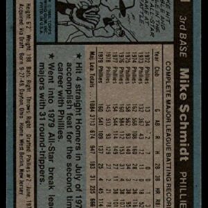 1980 Topps #270 Mike Schmidt DP NM-MT Philadelphia Phillies Baseball