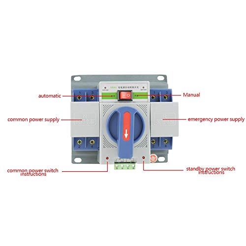 220V 63A Transfer Switch Mini Dual Electronic Power Automatic Circuit Breaker (2P)