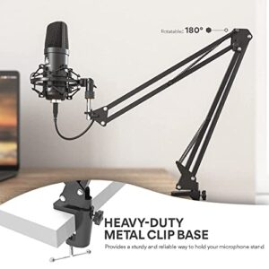 USB Microphone, MAONO 192KHZ/24Bit Plug & Play PC Computer Podcast Condenser Cardioid Metal Mic Kit with Professional Sound Chipset for Recording, Gaming, Singing, YouTube (AU-A04)