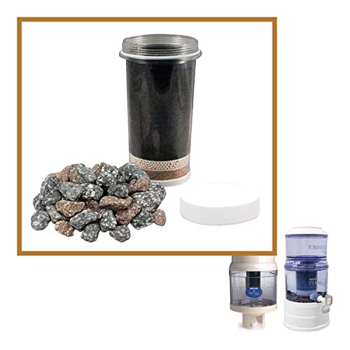 Filter Cartridge (1361) Micro Sponge Pre-Filter (1362) and Mineral Stones (1386) - Advance Replacement for Gravity Water Filter Purifier System (1360)