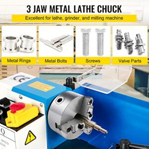 OrangeA K11-200 Lathe Chuck 8 Inch 3 Jaw,Self Centering Chuck Hardened Steel Jaws,Internal External Grinding for Lathe Drilling Milling Machine