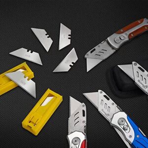 Utility Knife/Box Cutter Blades Thicken SK5 Steel Standard Size 40-Pack & Dispenser