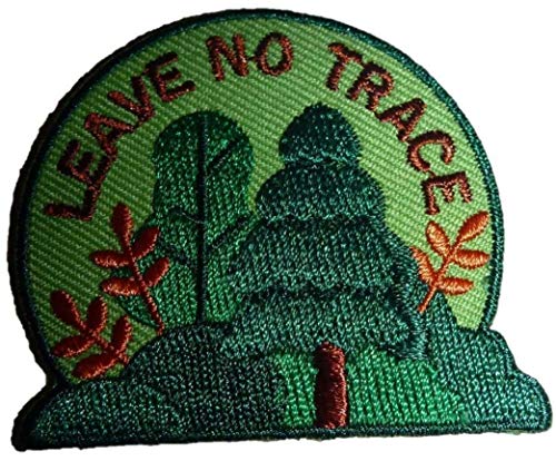 Cub Girl Boy LEAVE NO TRACE Embroidered Iron-On Fun Patch Crests Badge Scout Guidesdo