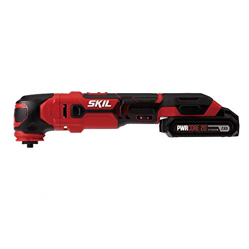 SKIL 20V Oscillating Tool Kit with 32pcs Accessories Includes 2.0Ah PWR CORE 20 Lithium Battery and Charger - OS593002