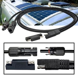 OZ-USA SAE Plug Adapter Connector to DC Power Solar Panel 10 AWG 4 feet Cable Wire for Travel Trailer RV