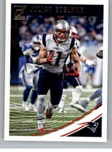 2018 donruss football #186 julian edelman new england patriots official nfl trading card