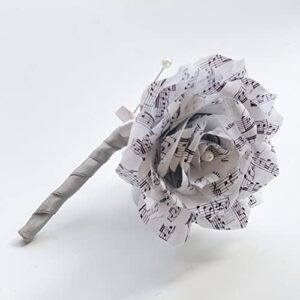 sheet music paper boutonniere