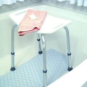 DMI Shower Chair Bath Seat for Tub or Shower Bench for Inside Shower, Made of Non Slip Aluminum with Plastic Seat, No Tools Needed, Adjustable Height, Holds Weight up to 300 Pounds, Bath Bench, White