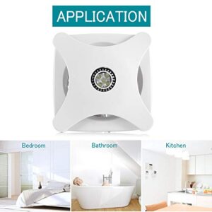 HG Power Bathroom Exhaust Fan, 6 Inch Extractor Fan with LED Light Garage Ventilation Fan for Kitchen Bedroom Office Ceiling & Wall Mount