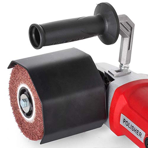 VEVOR Surface Conditioning Tool, 1200W Handheld Stainless Steel Polisher, 6 Variable Speed Metal Burnishing Machine with 4 Polishing Wheels