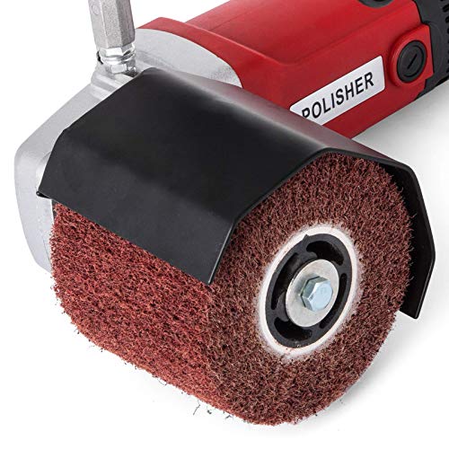 VEVOR Surface Conditioning Tool, 1200W Handheld Stainless Steel Polisher, 6 Variable Speed Metal Burnishing Machine with 4 Polishing Wheels