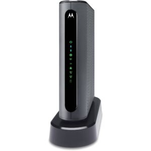 motorola mt7711 24x8 cable modem/router with two phone ports, docsis 3.0 modem, and ac1900 dual band wifi gigabit router, for comcast xfinity internet and voice