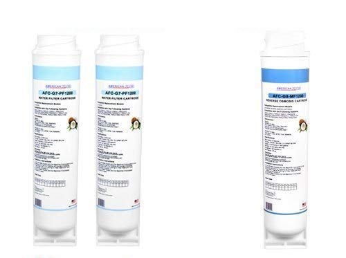 AFC Brand, Model # AFC-G7-PF1200 / AFC-G8-MF1200 Reverse Osmosis Membrane Water Filter, Compatible with GE (R) FQROPF PXRQ15RBL 2 Pack & GE (R) FQROMF Filter