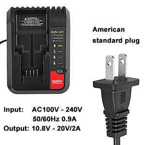 Powilling PCC692L 20V Battery Charger Compatible with Black+Decker 20V MAX Lithium-Ion Battery and Porter Cable Battery PCC680L PCC681L PCC682L PCC685LP PCC699L and Battery LBXR20 LBXR2020 LBX4020