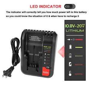 Powilling PCC692L 20V Battery Charger Compatible with Black+Decker 20V MAX Lithium-Ion Battery and Porter Cable Battery PCC680L PCC681L PCC682L PCC685LP PCC699L and Battery LBXR20 LBXR2020 LBX4020