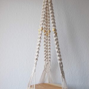 Macrame plant hanger-cotton rope -42 inches (110 cm) long-macrame shelf-candle holder- pot hanger or macrame hanging table