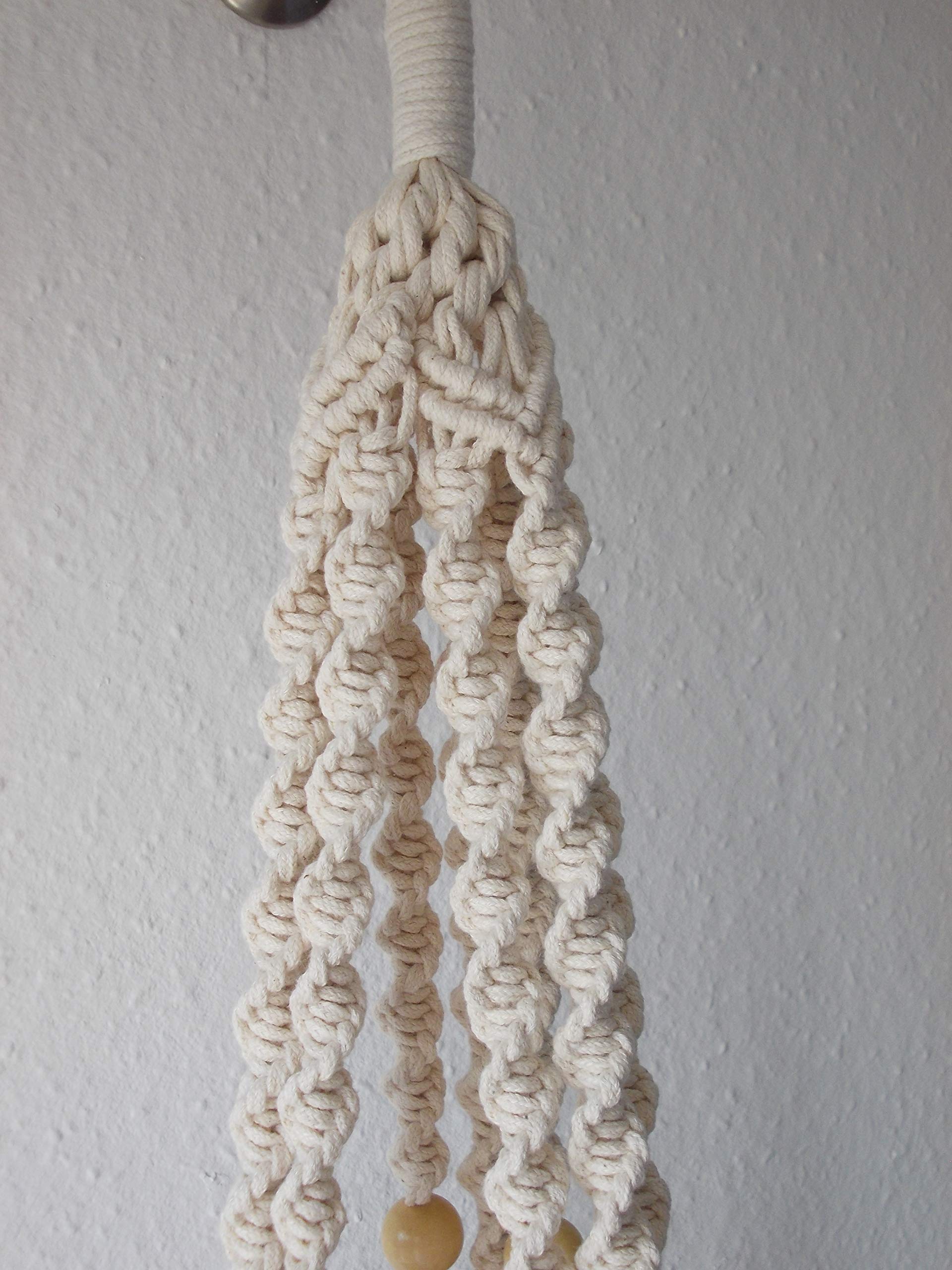 Macrame plant hanger-cotton rope -42 inches (110 cm) long-macrame shelf-candle holder- pot hanger or macrame hanging table