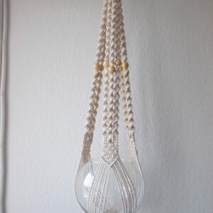 Macrame plant hanger-cotton rope -42 inches (110 cm) long-macrame shelf-candle holder- pot hanger or macrame hanging table