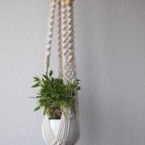 Macrame plant hanger-cotton rope -42 inches (110 cm) long-macrame shelf-candle holder- pot hanger or macrame hanging table