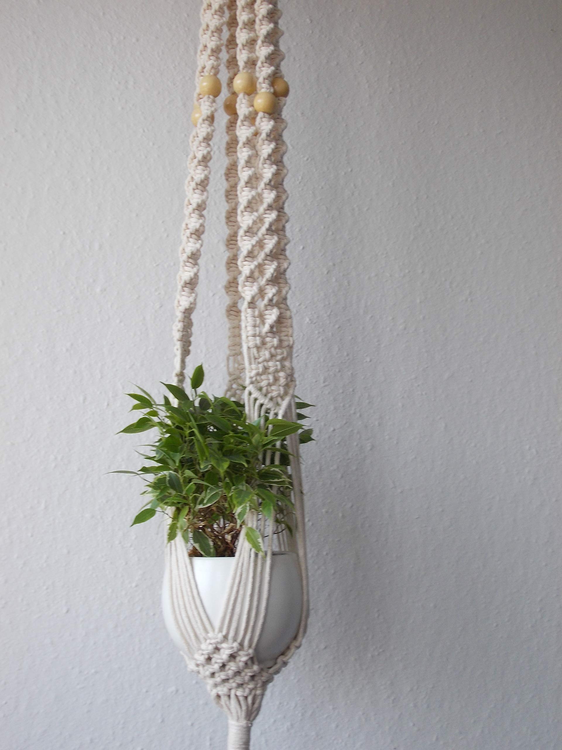 Macrame plant hanger-cotton rope -42 inches (110 cm) long-macrame shelf-candle holder- pot hanger or macrame hanging table