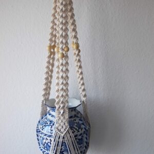 Macrame plant hanger-cotton rope -42 inches (110 cm) long-macrame shelf-candle holder- pot hanger or macrame hanging table