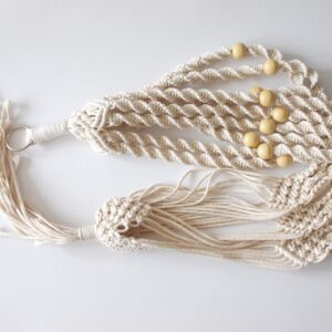 Macrame plant hanger-cotton rope -42 inches (110 cm) long-macrame shelf-candle holder- pot hanger or macrame hanging table