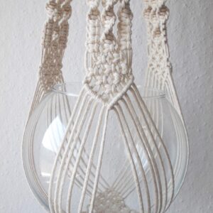 Macrame plant hanger-cotton rope -42 inches (110 cm) long-macrame shelf-candle holder- pot hanger or macrame hanging table