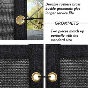 UPGRADE Privacy Screen Fence 4' x 50' Commercial Shade Cover with Brass Grommets Heavy Duty Perfect for Outdoor Back Yard-Black, Customizable