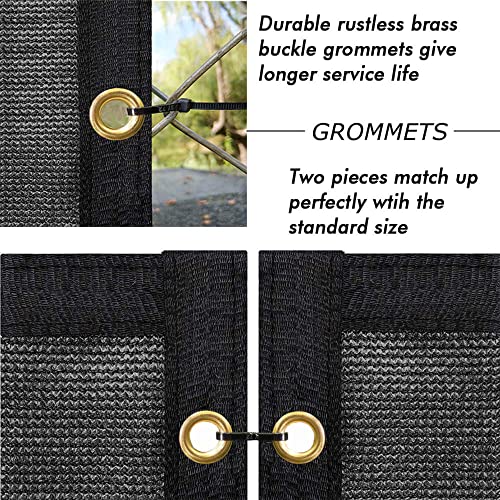 UPGRADE Privacy Screen Fence 4' x 50' Commercial Shade Cover with Brass Grommets Heavy Duty Perfect for Outdoor Back Yard-Black, Customizable