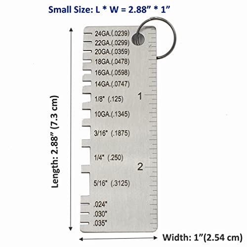 DGOL Stainless Steel Mini Portable Metal Sheet Thickness Gauge Material Wire Thickness Gage