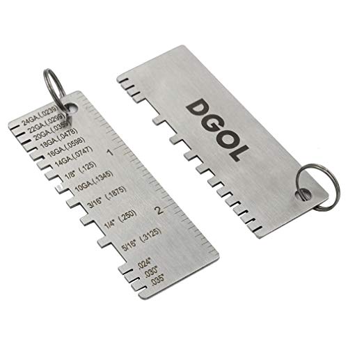 DGOL Stainless Steel Mini Portable Metal Sheet Thickness Gauge Material Wire Thickness Gage