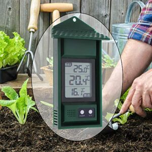 Digital Greenhouse Thermometer – Max Min Thermometer to Monitor High and Low Temperatures in a Greenhouse – Hi Lo Temperature Recording Thermometer Greenhouse Accessories