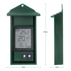 Digital Greenhouse Thermometer – Max Min Thermometer to Monitor High and Low Temperatures in a Greenhouse – Hi Lo Temperature Recording Thermometer Greenhouse Accessories