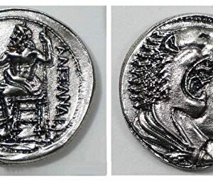 Silver Plated Ancient Greek Coins - Reproduction Tetradrachm - 5 Pieces Set