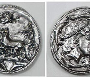 Silver Plated Ancient Greek Coins - Reproduction Tetradrachm - 5 Pieces Set