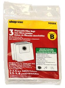 shop vac corporation 9066800 paper bag, type b all around qam70 3 pk