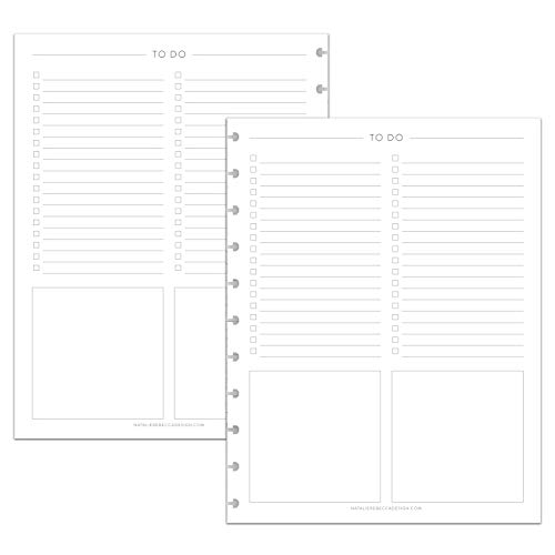 BetterNote To Do List Refill Pages for Discbound Notebooks, Fits Levenger Circa, Big Happy Planner, Staples Arc, TUL, Talia (Classic- 25 Sheets, 11-Disc, 8.5"x11")