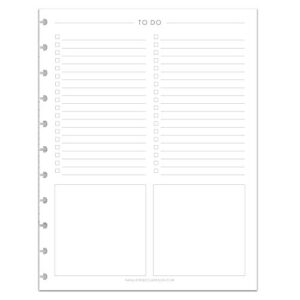 BetterNote To Do List Refill Pages for Discbound Notebooks, Fits Levenger Circa, Big Happy Planner, Staples Arc, TUL, Talia (Classic- 25 Sheets, 11-Disc, 8.5"x11")