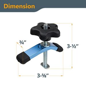 POWERTEC 71389 T-Track Mini Hold-Down Clamp, 3-5/8" L x 3/4" W – 2 Pack