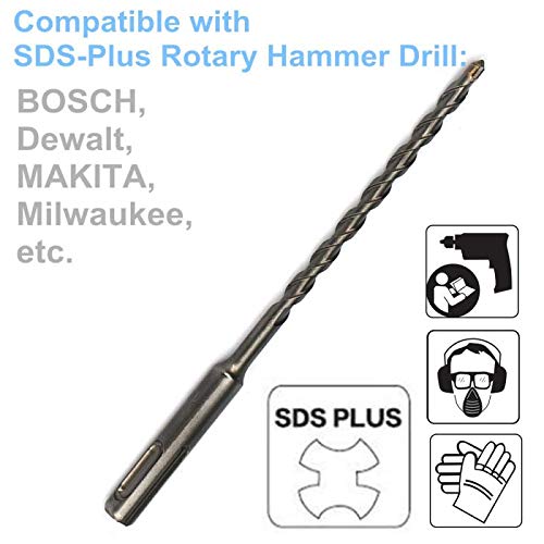 OXTUL 5PCS SDS Plus Hammer Drill Bits 1/4"x6"