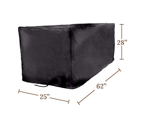 Sturdy Covers Deck Box Defender Cover - All-Season Outdoor Deck Box Cover (Black, Medium)