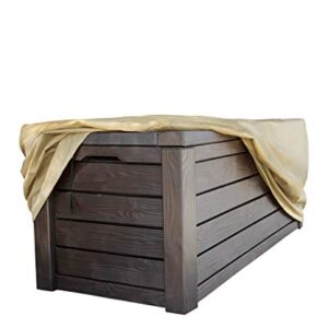 Sturdy Covers Deck Box Defender Cover - All-Season Outdoor Deck Box Cover (Black, Medium)