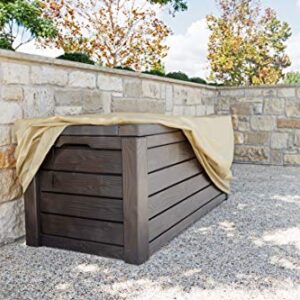 Sturdy Covers Deck Box Defender Cover - All-Season Outdoor Deck Box Cover (Black, Medium)