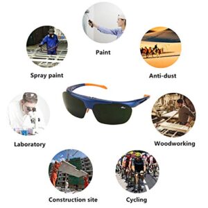 Holulo Flip-up Welding Goggles Eye Protective Safety Glasses for Welders with Transparent and Black Goggles Anti-Flog Anti-glare Anti-shock Welding Glasses