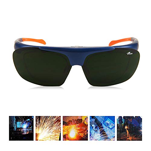 Holulo Flip-up Welding Goggles Eye Protective Safety Glasses for Welders with Transparent and Black Goggles Anti-Flog Anti-glare Anti-shock Welding Glasses