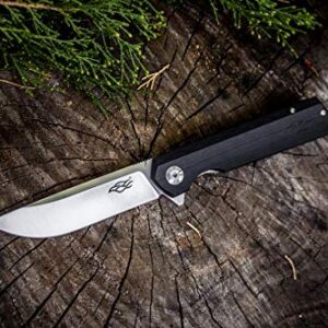 Firebird GANZO FH11 Pocket Folding Knife D2 Steel Flip Blade G10 Anti-slip Handle with Clip Hunting Gear Fishing Camping Outdoor Folder EDC Pocket Knife (Black)