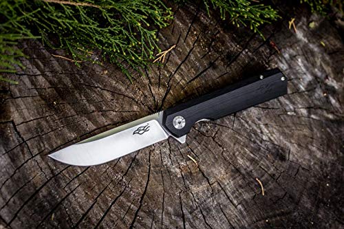 Firebird GANZO FH11 Pocket Folding Knife D2 Steel Flip Blade G10 Anti-slip Handle with Clip Hunting Gear Fishing Camping Outdoor Folder EDC Pocket Knife (Black)