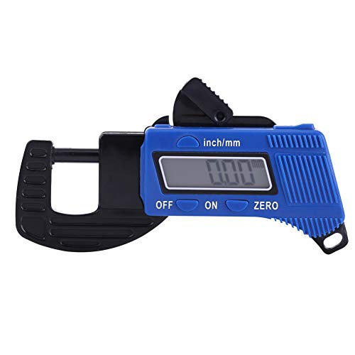 Thickness Gauge 0-12.7mm Range, Digital Display Measuring Tool Inch/Millimeter Conversion Portable Quick Mini Calipers Used to Measure Thickness of Paper, PU Leather (1)