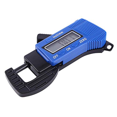 Thickness Gauge 0-12.7mm Range, Digital Display Measuring Tool Inch/Millimeter Conversion Portable Quick Mini Calipers Used to Measure Thickness of Paper, PU Leather (1)